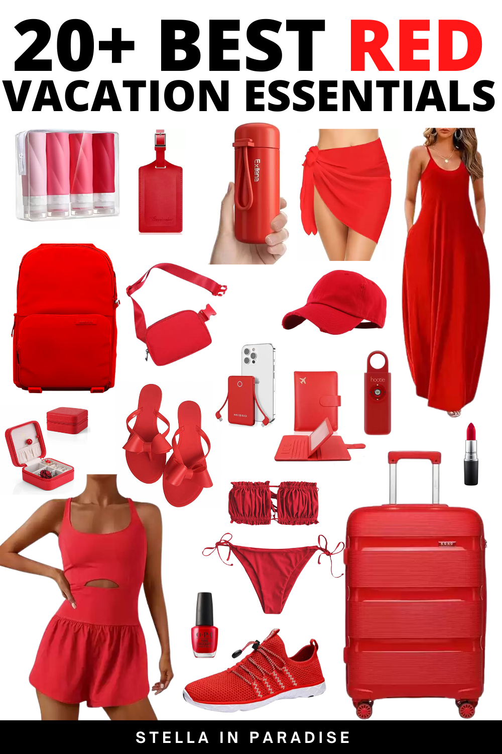 20+ Red Vacation Essentials You Need For Your Next Trip - Stella in ...