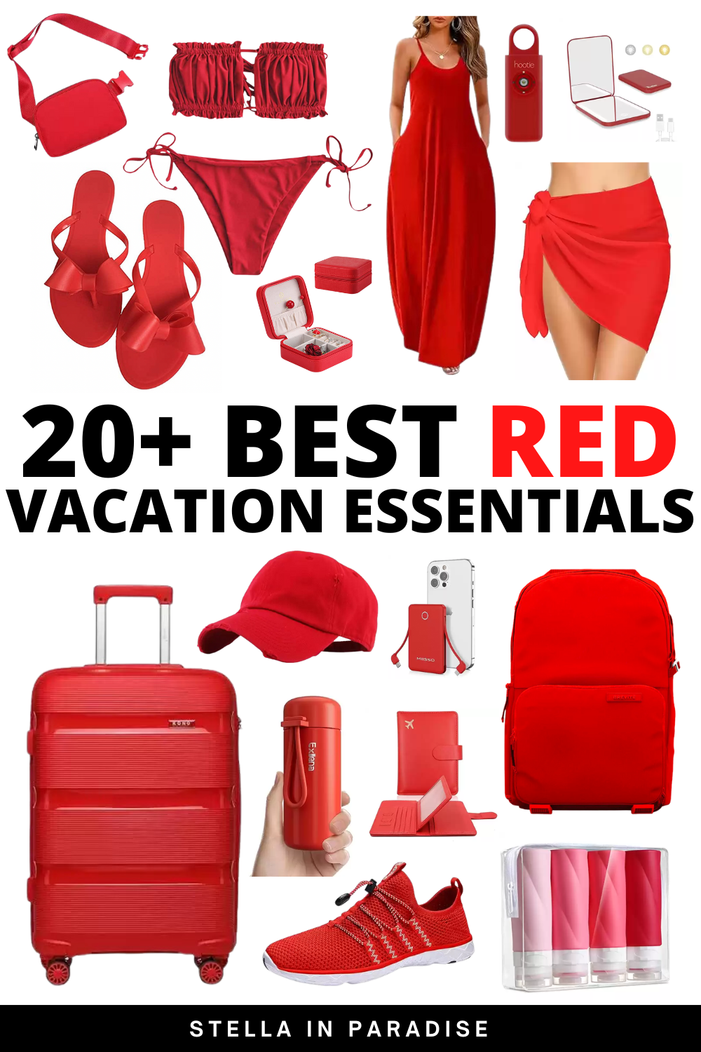20+ Red Vacation Essentials You Need For Your Next Trip - Stella in ...